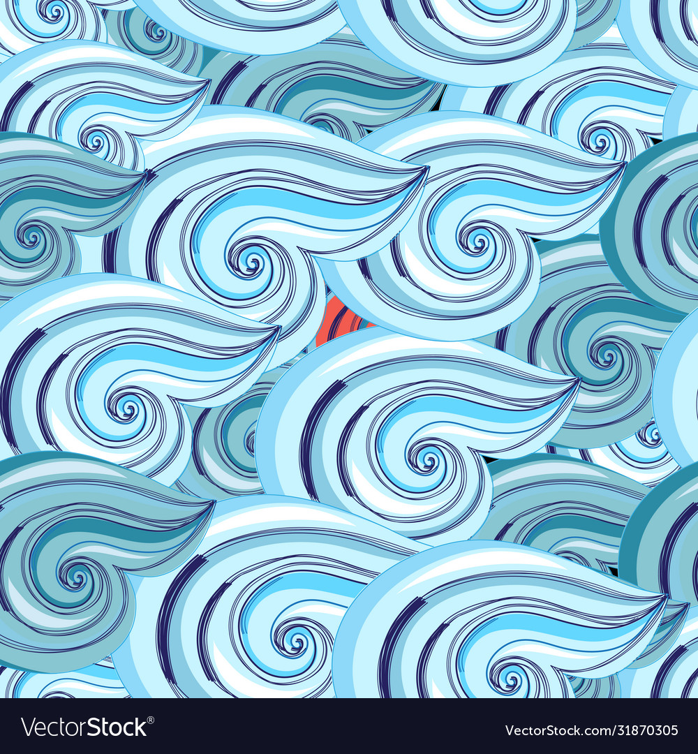Graphic pattern waves Royalty Free Vector Image