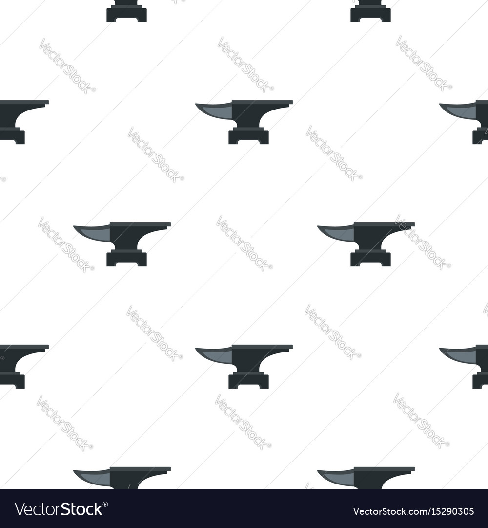 Heavy black metal anvil pattern flat Royalty Free Vector