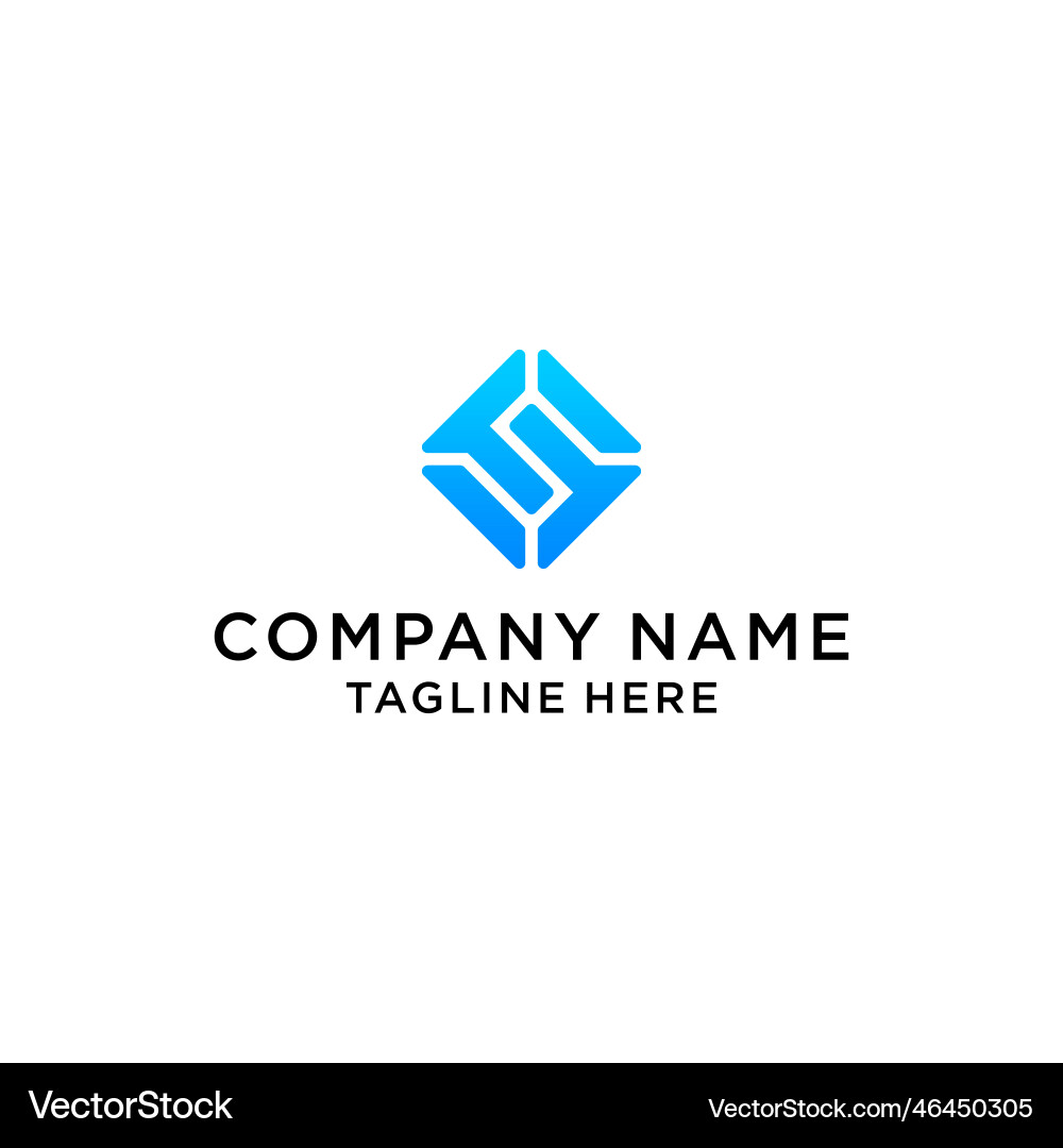 Initial letter st logo template design Royalty Free Vector