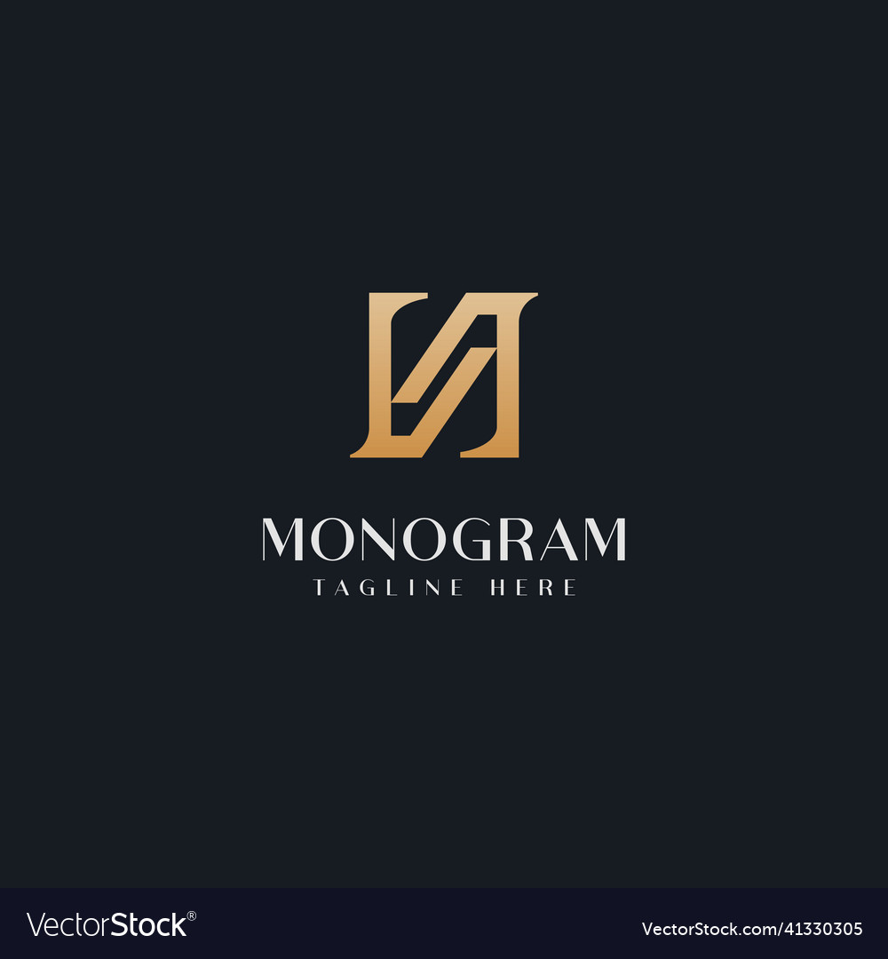 Initial n monogram logo template based Royalty Free Vector