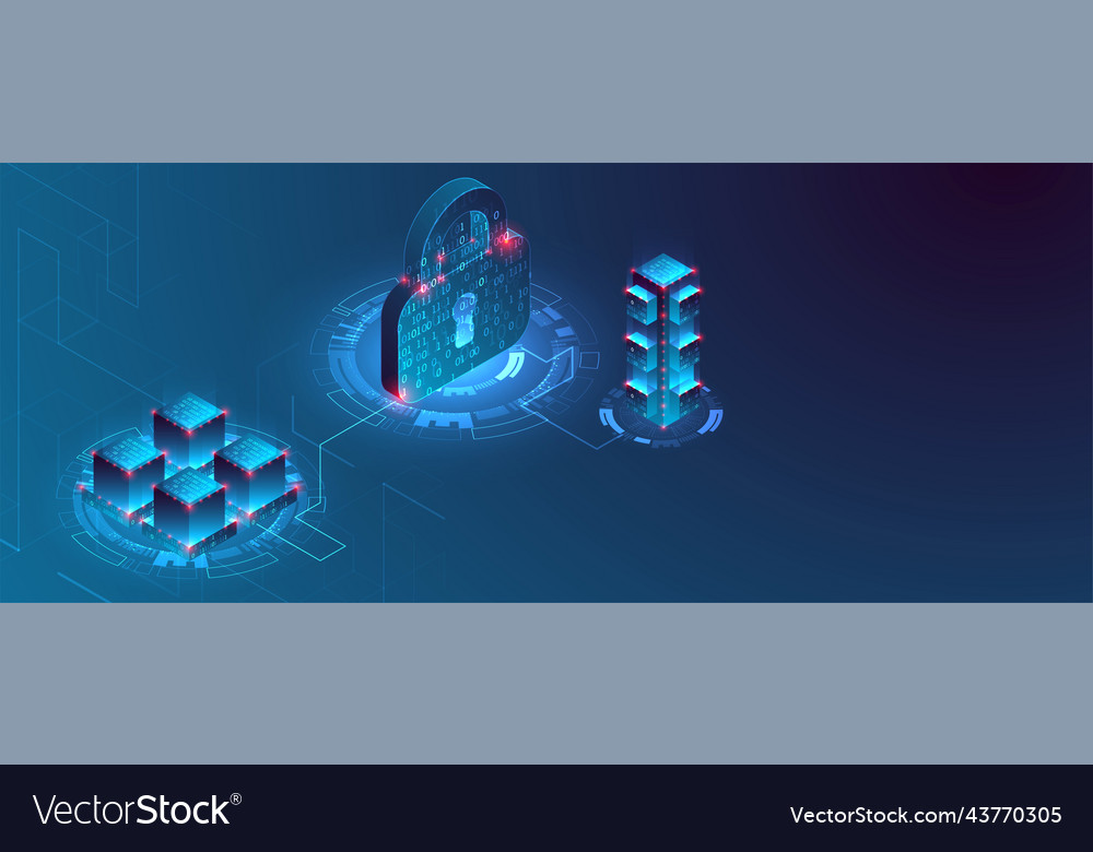 Isometric big data flow processing concept cloud Vector Image