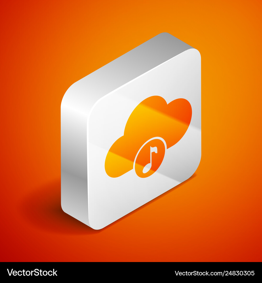 Isometric music streaming service icon isolated Vector Image