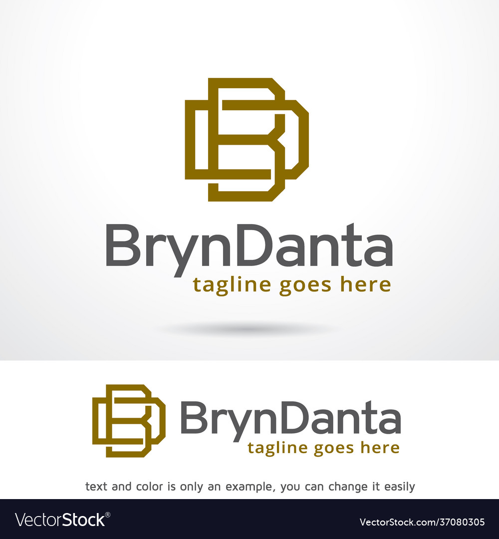 Letter b and d logo template Royalty Free Vector Image