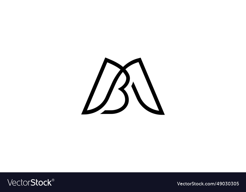 Letter mb logo design Royalty Free Vector Image