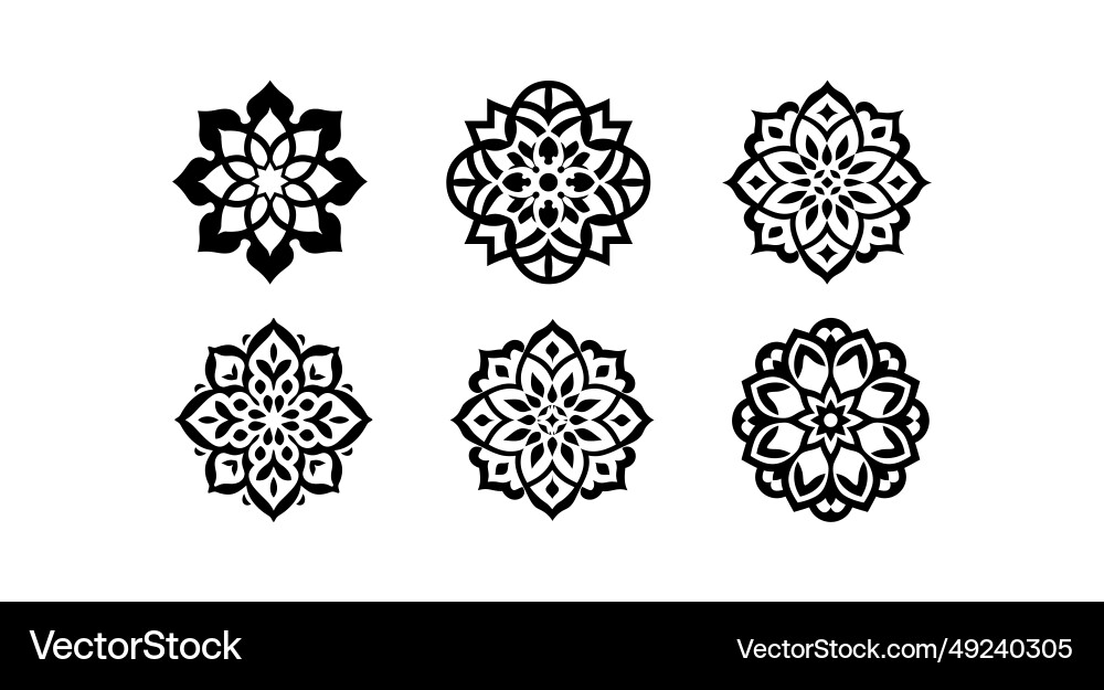 Ornate islamic floral decor Royalty Free Vector Image