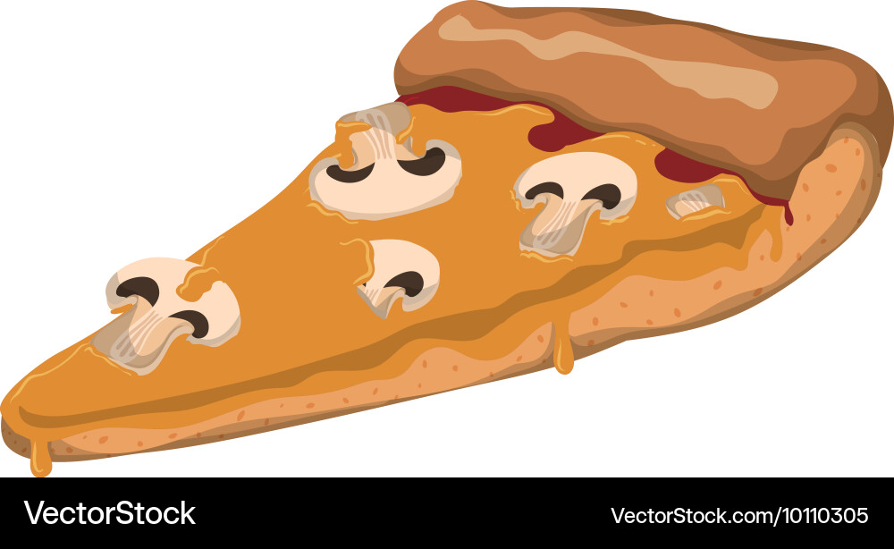 Pizza food menu fast dinner icon graphic Vector Image