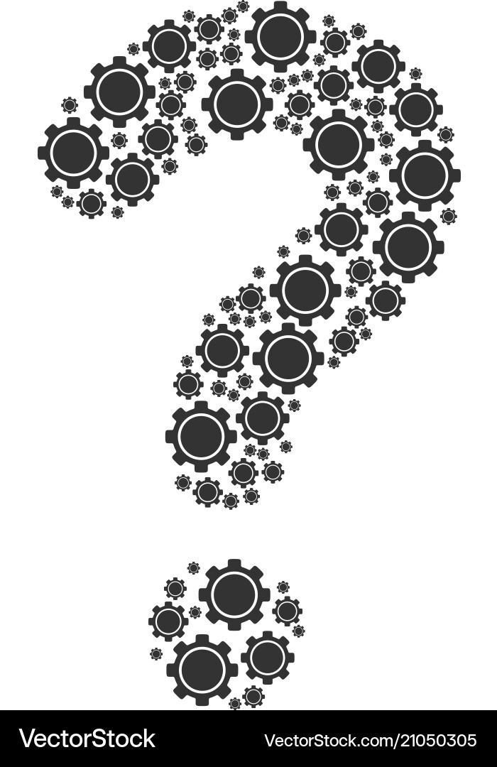 Query shape of gear icons Royalty Free Vector Image