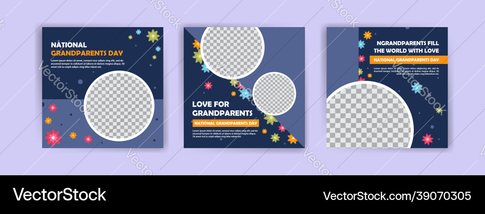 Social media post template for national Royalty Free Vector