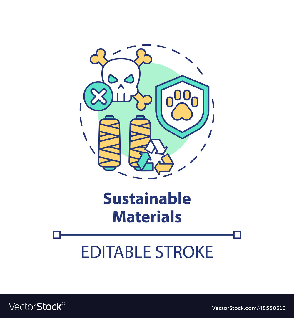 2d Customizable Thin Line Icon Sustainable Vector Image