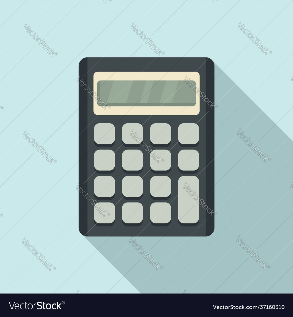 Accounting calculator icon flat style Royalty Free Vector Accounting calculator icon flat style Royalty Free Vector