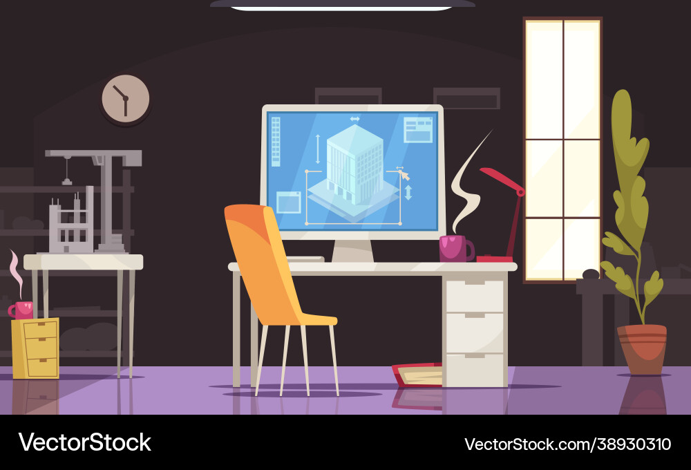 Architectural project of house layout Royalty Free Vector