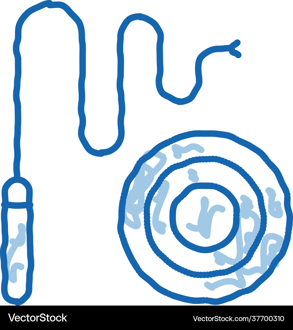 Carrot and stick doodle icon hand drawn Royalty Free Vector