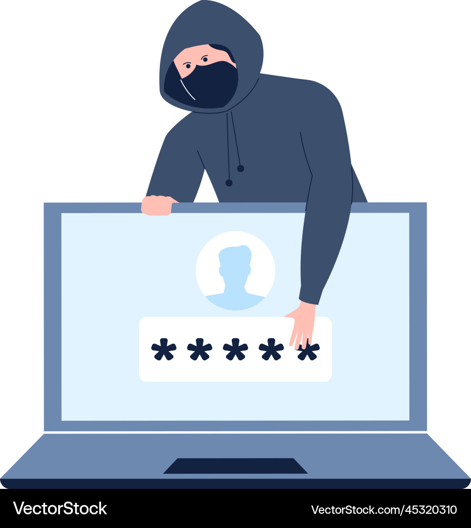Cyber phishing and hacker attack on e-mail Vector Image