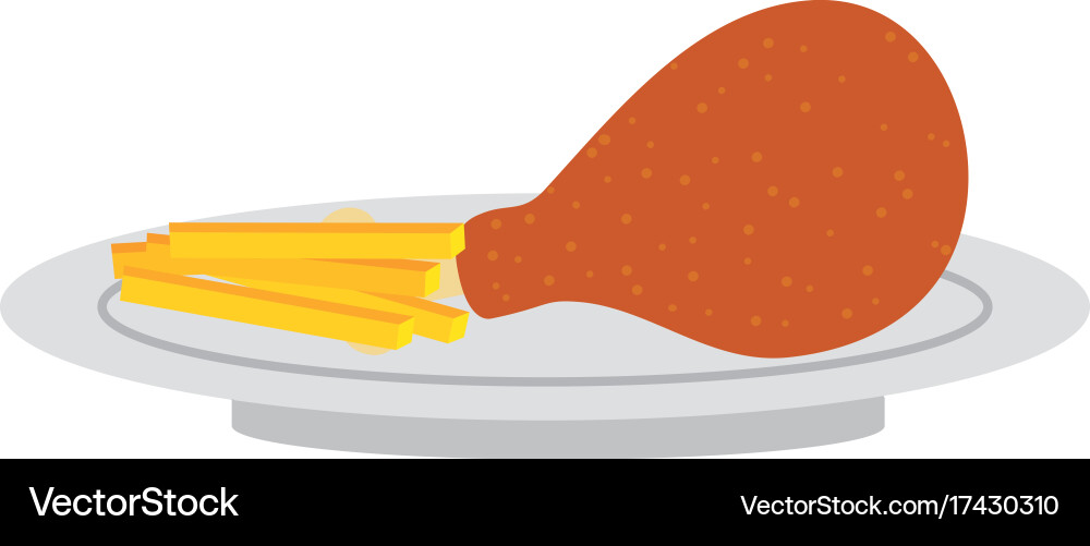 Fast food roasted chicken menu restaurant Vector Image