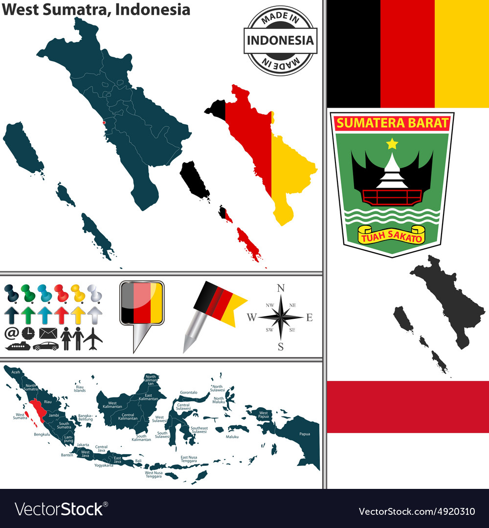 Map west sumatra Royalty Free Vector Image - VectorStock Map west sumatra Royalty Free Vector Image - VectorStock