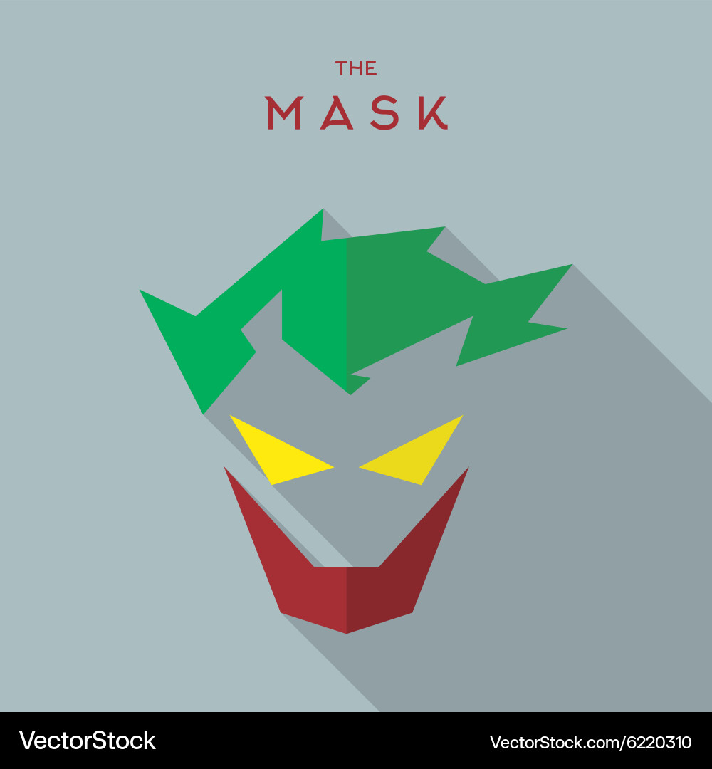 Mask Hero superhero flat style icon logo Vector Image