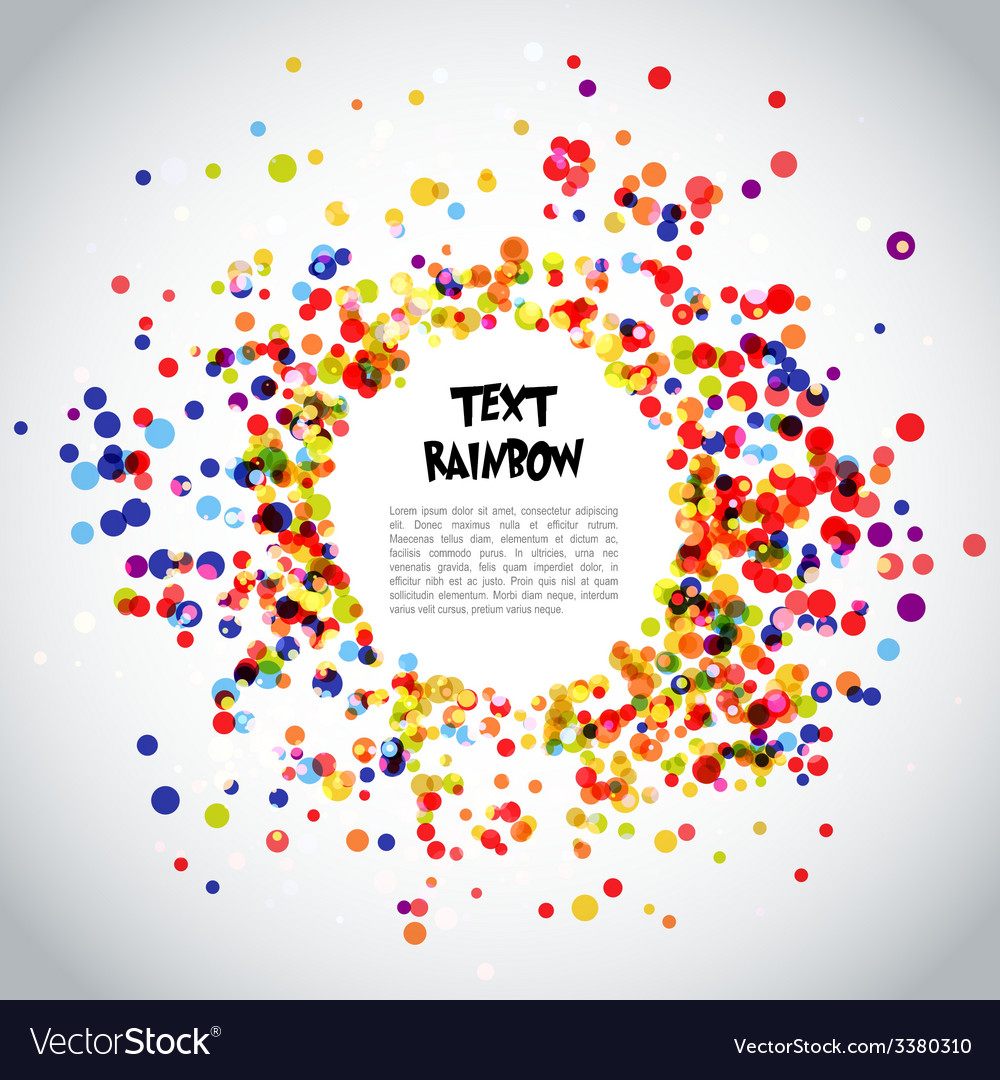 Rainbow circle pattern background Royalty Free Vector Image