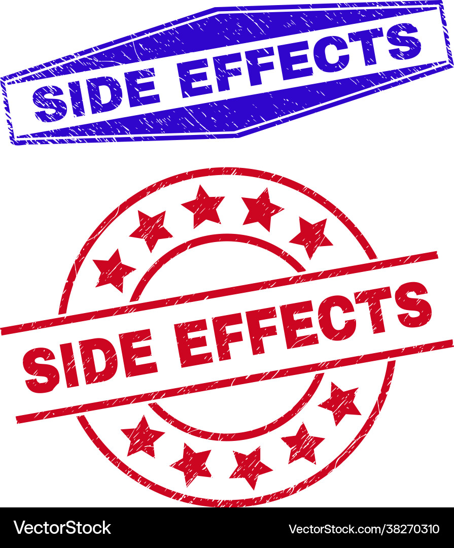 Side effects textured stamps in circle and hexagon