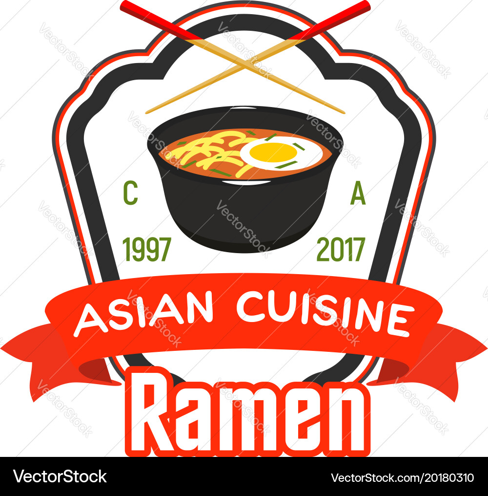 Sign for asian cafe or restaurant Royalty Free Vector Image