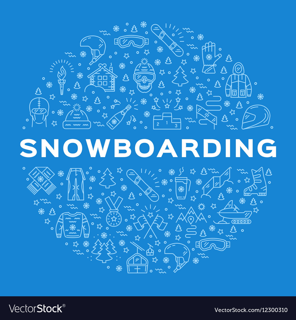 Snowboarding icon snowboard winter Royalty Free Vector Image