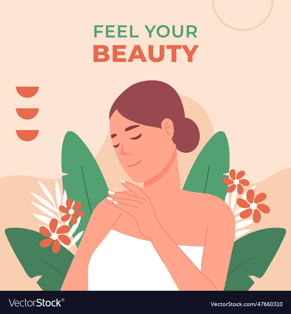 Spa post template Royalty Free Vector Image - VectorStock