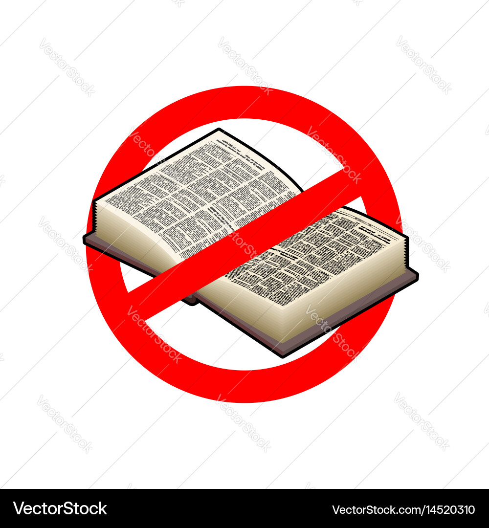 Stop read it is forbidden to education red Vector Image