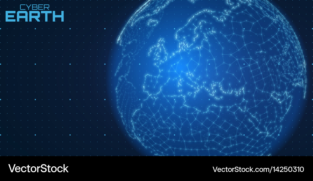 World map construted of numbers and Royalty Free Vector