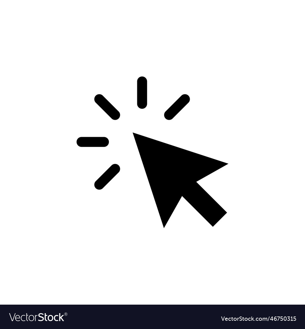 Click icon pointer arrow icon cursor icon Vector Image