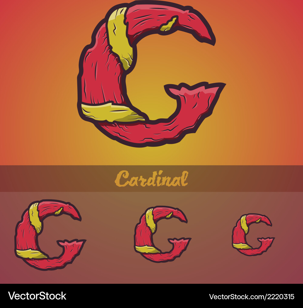 Halloween decorative alphabet - g letter Vector Image