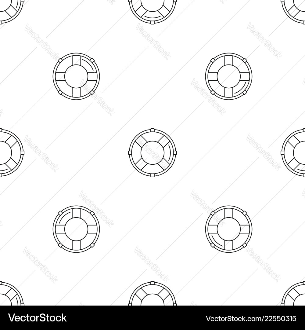 Life buoy solution pattern seamless Royalty Free Vector