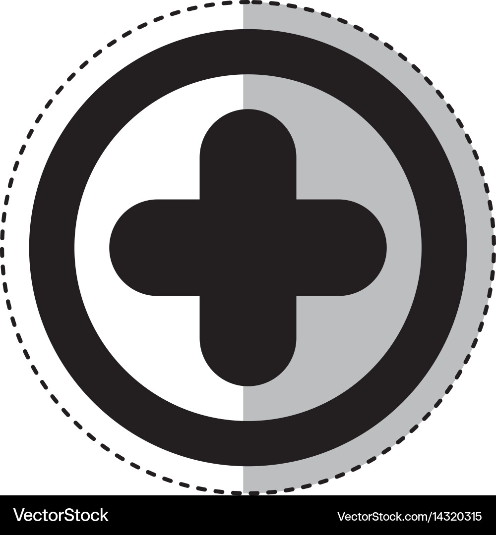 Medical cross isolated icon Royalty Free Vector Image