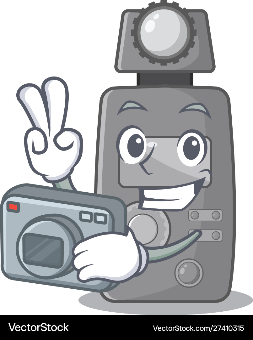 Photographer light meter on cartoon table Vector Image