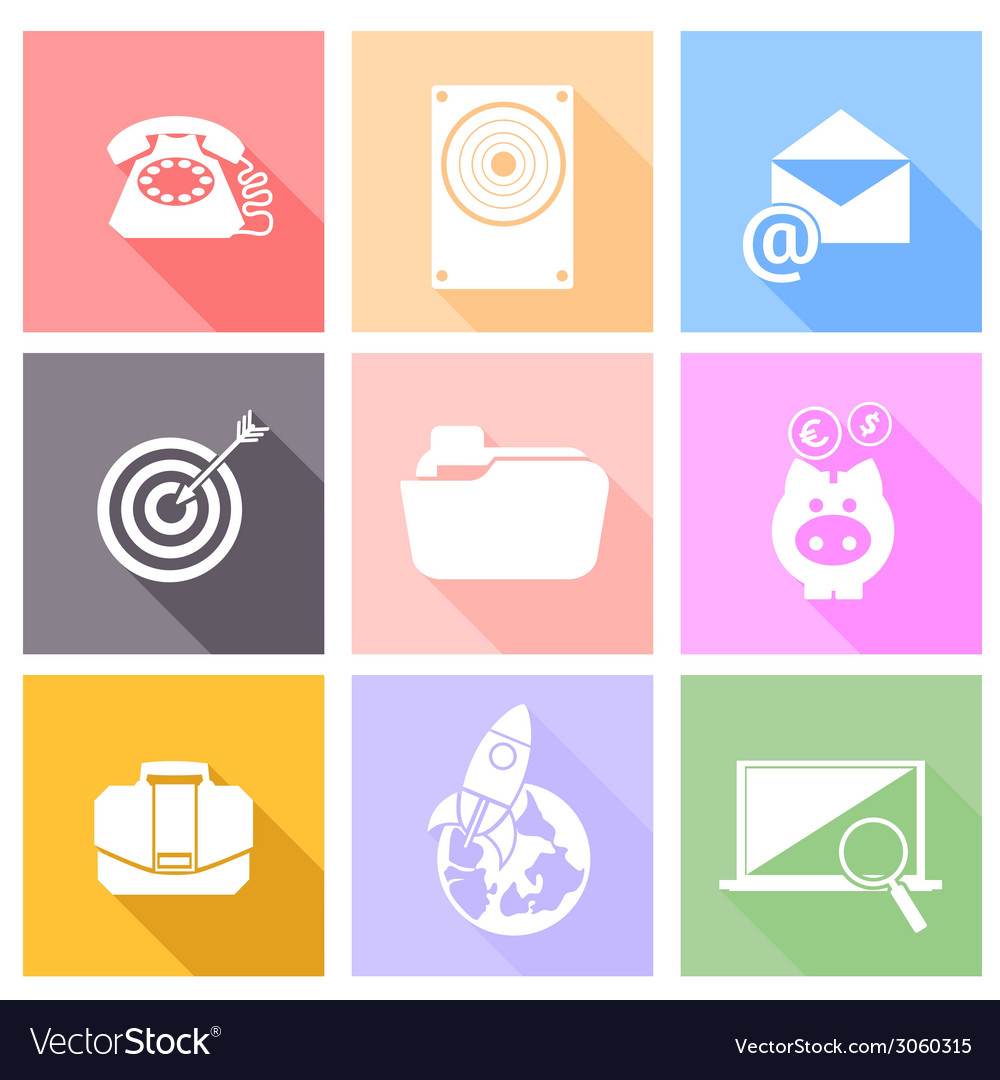 Set icons for web and mobile applications Vector Image