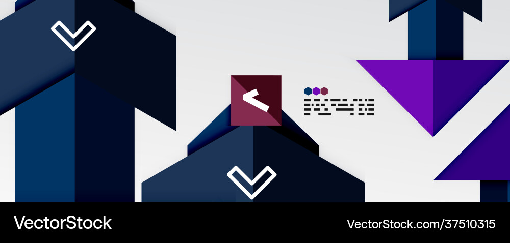 Shiny color triangles and geometric shapes Vector Image