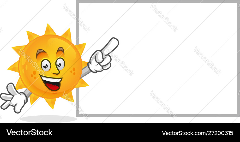 Sun character design or mascot perfect Royalty Free Vector