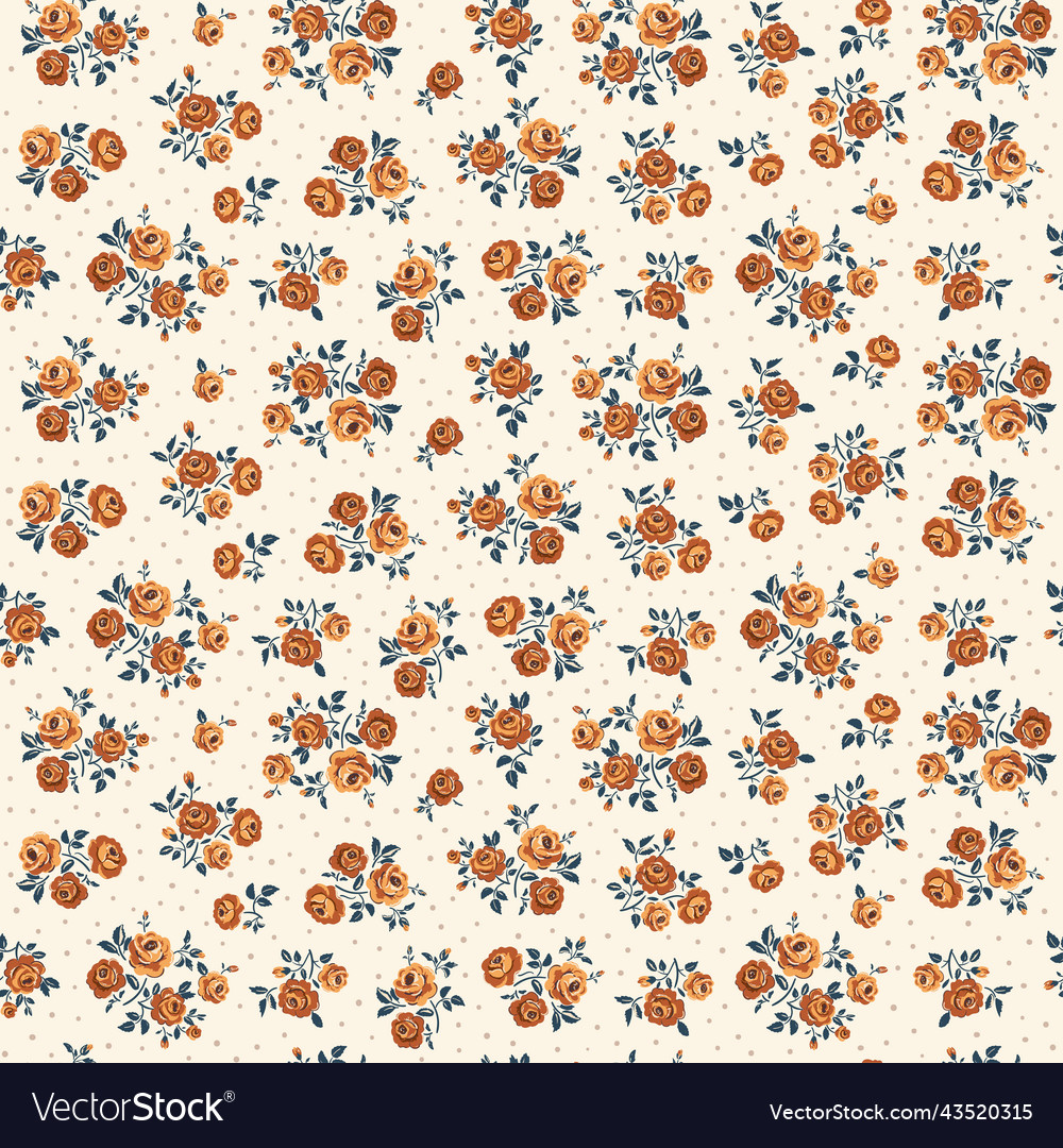 Vintage roses seamless pattern Royalty Free Vector Image