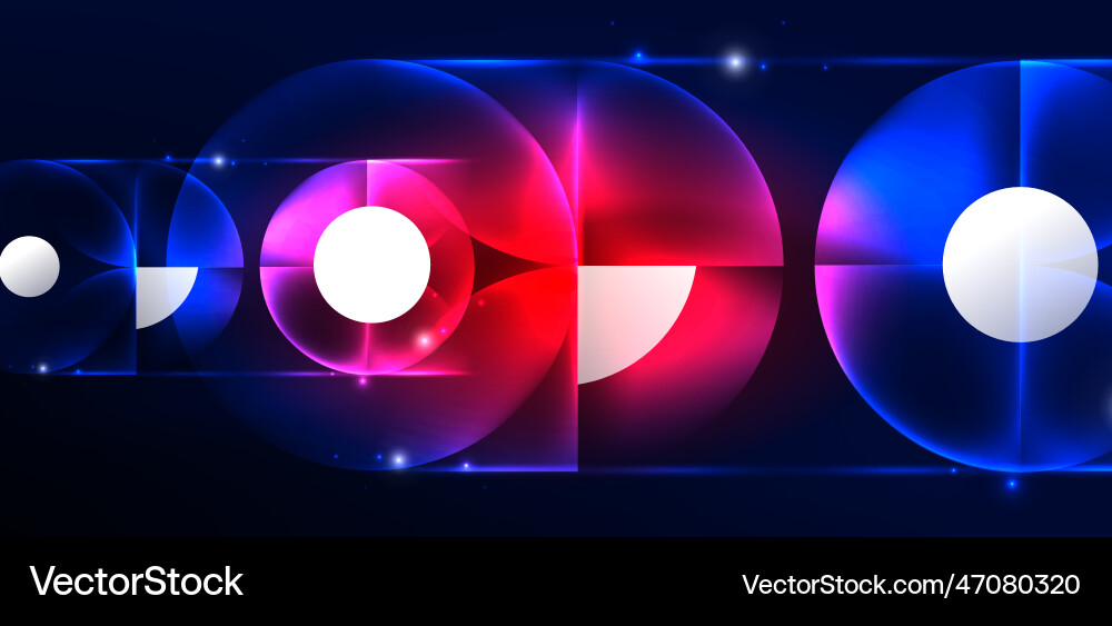 Abstract background shiny glowing neon color round
