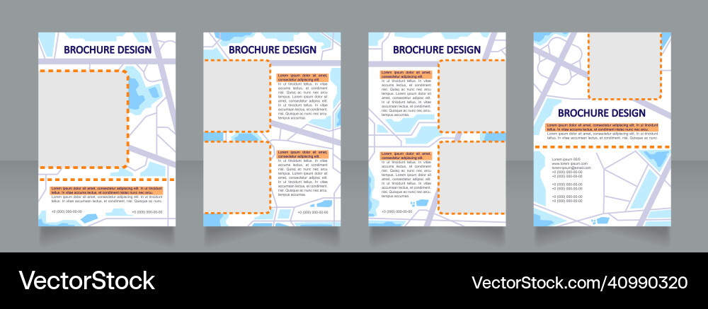 City planning light blank brochure design Vector Image