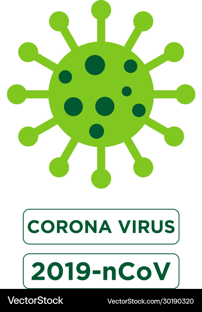 Corona virus design symbol logo Royalty Free Vector Image