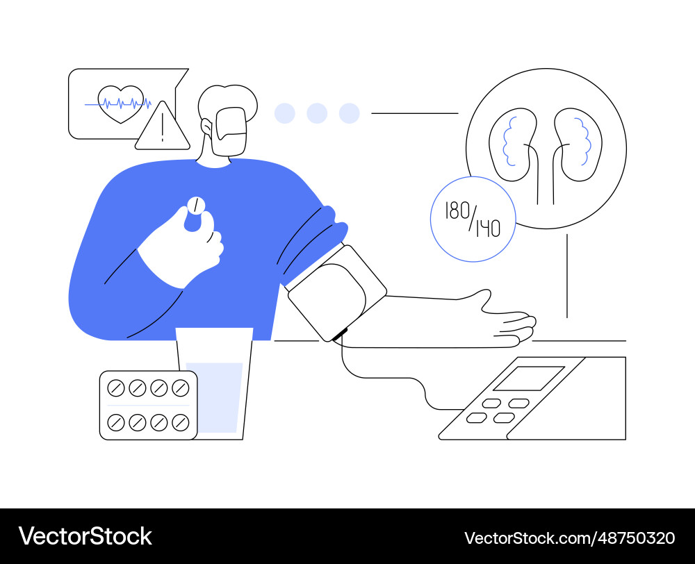 Hypertension treatment abstract concept Royalty Free Vector