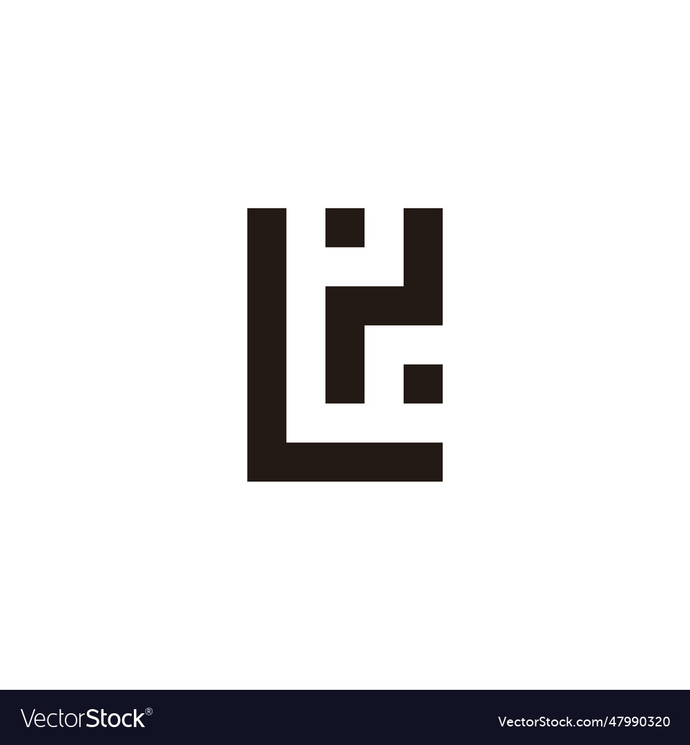 Letter ln square geometric symbol simple logo Vector Image