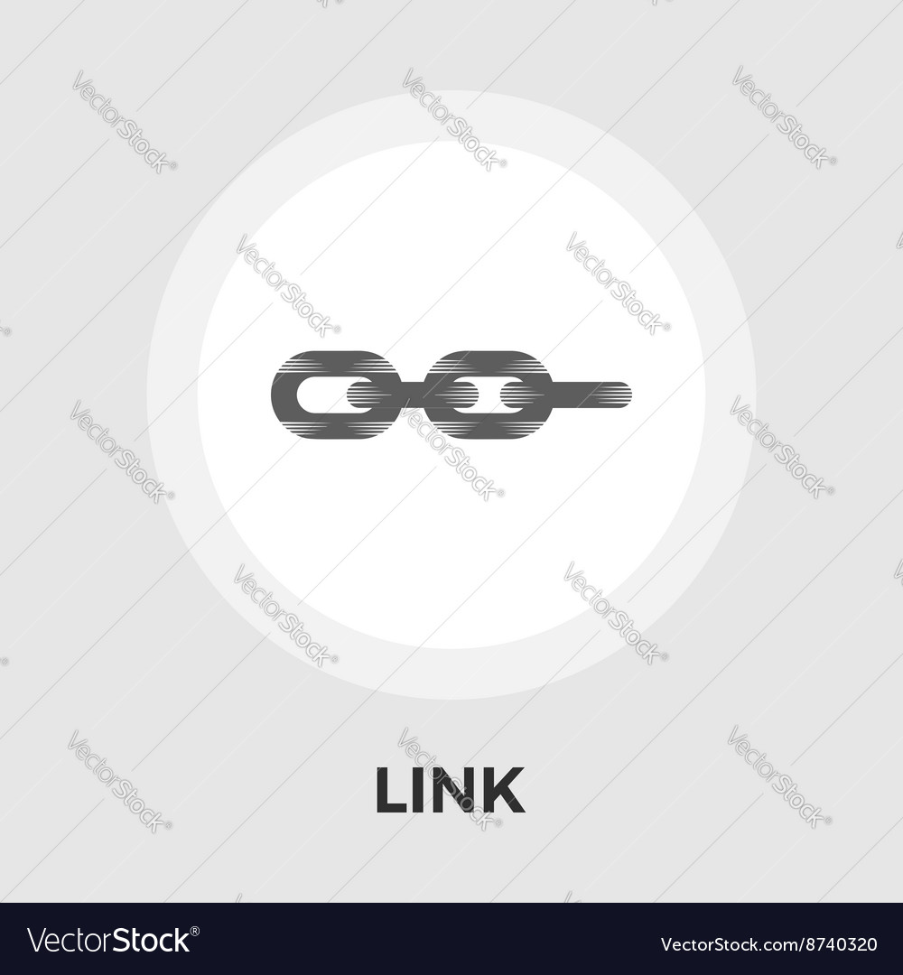 Link flat icon Royalty Free Vector Image - VectorStock