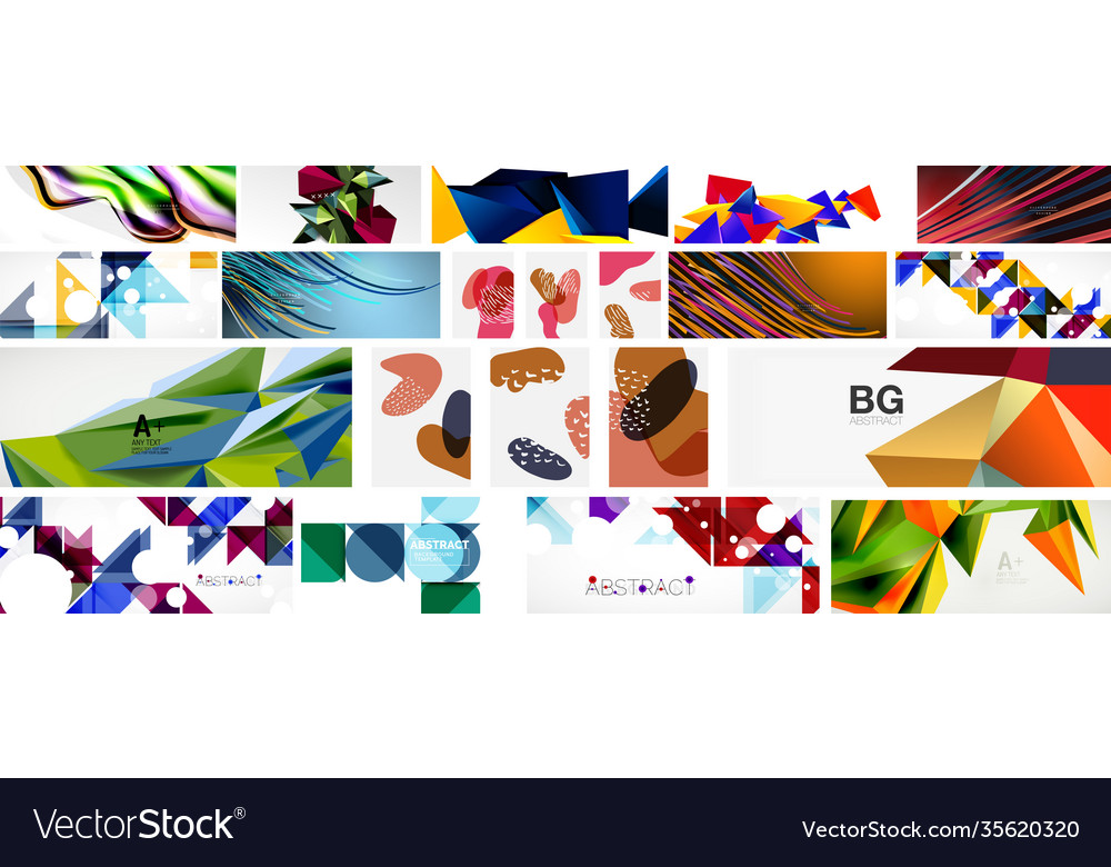 Set abstract backgrounds Royalty Free Vector Image