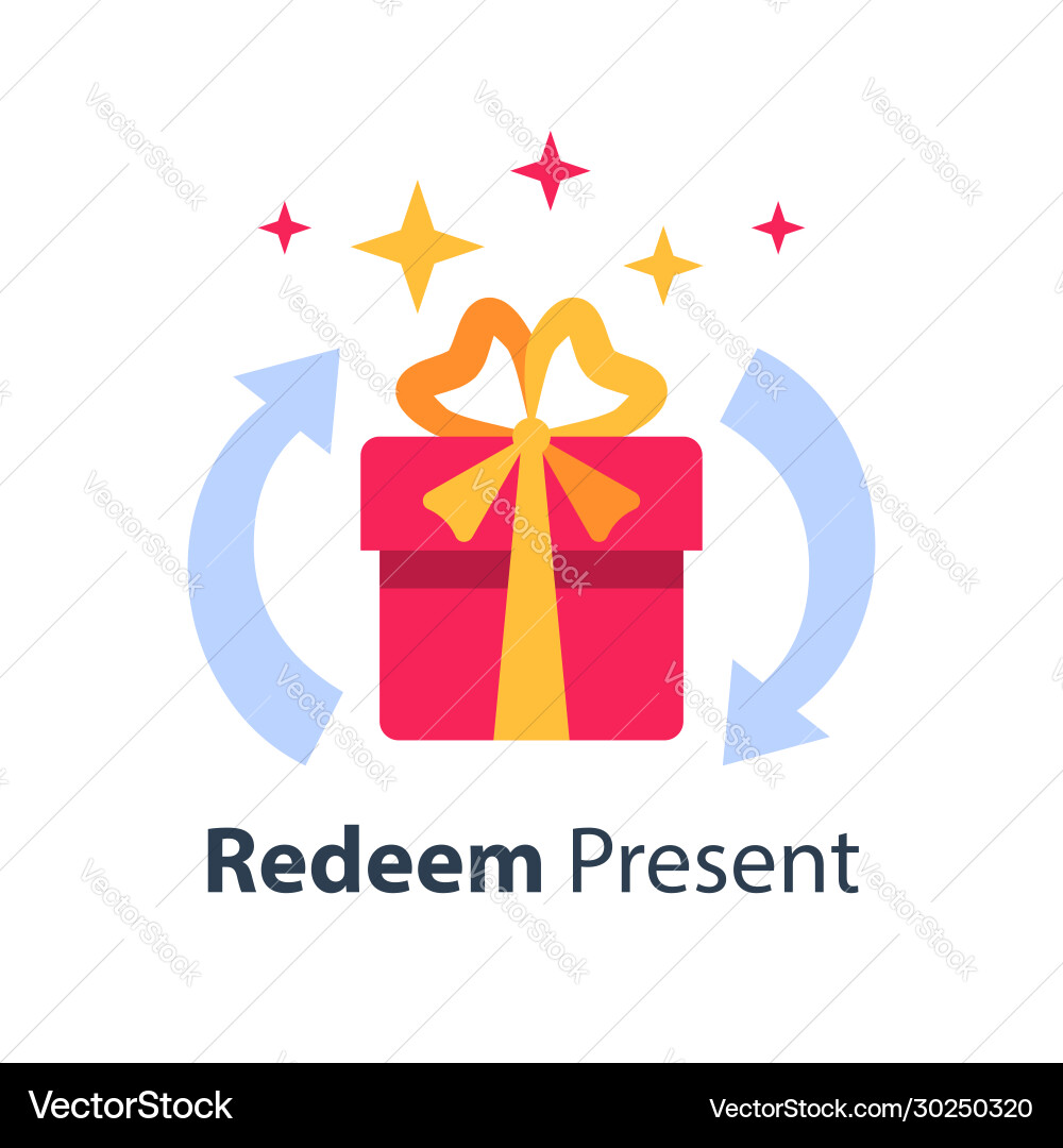 Special reward prize giveaway loyalty present Vector Image