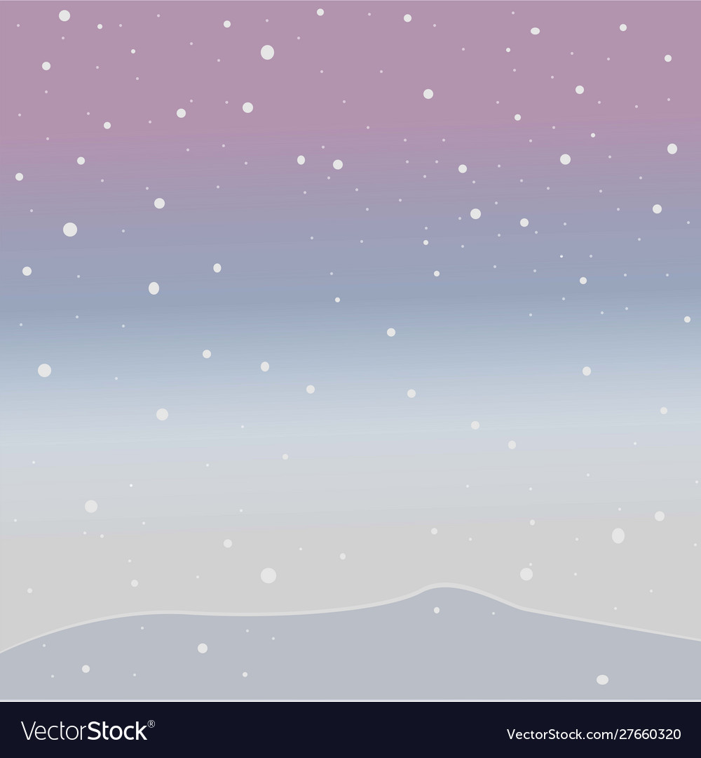 Subtle gradient background with falling snow Vector Image