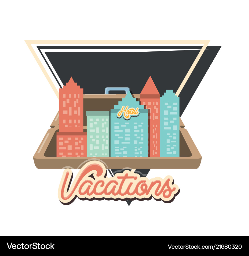 Travel vacation cityscape scene Royalty Free Vector Image
