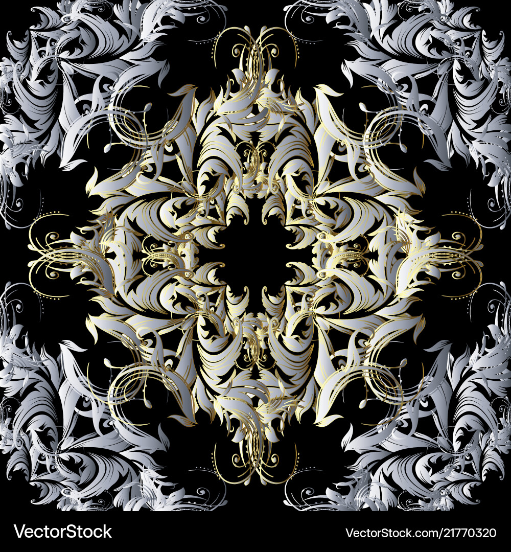 Vintage baroque damask seamless pattern floral Vector Image