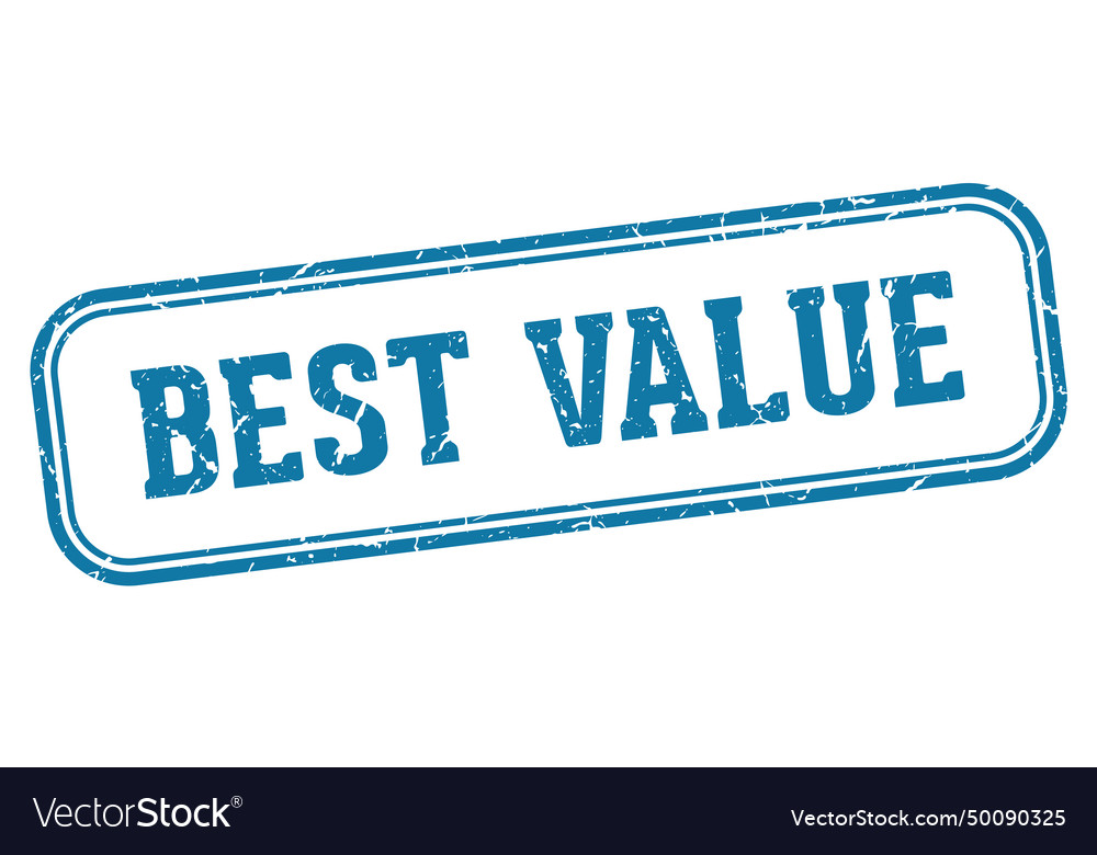 Best value stamp rectangular Royalty Free Vector Image