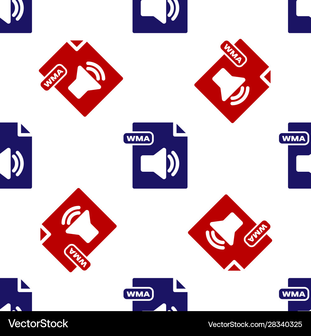 Blue and red wma file document download wma Vector Image