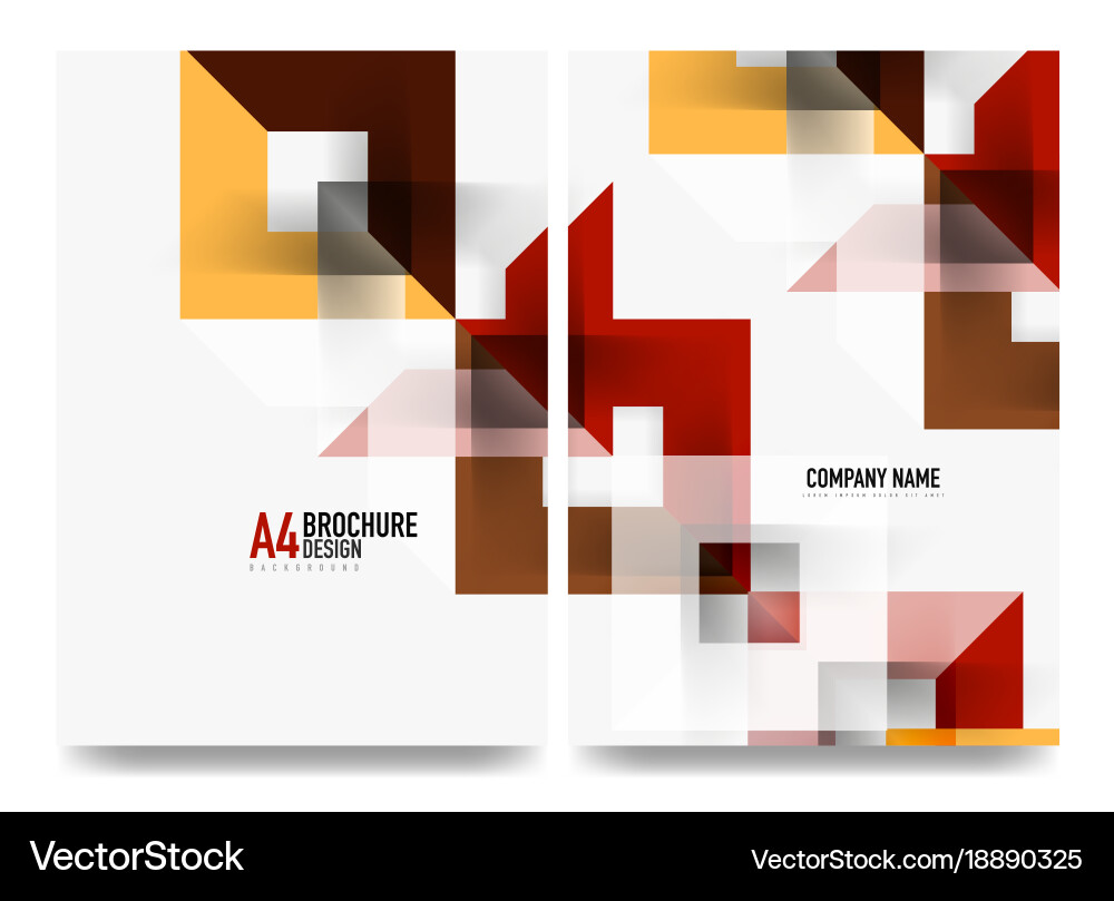 Business brochure cover layout flyer a4 template Vector Image